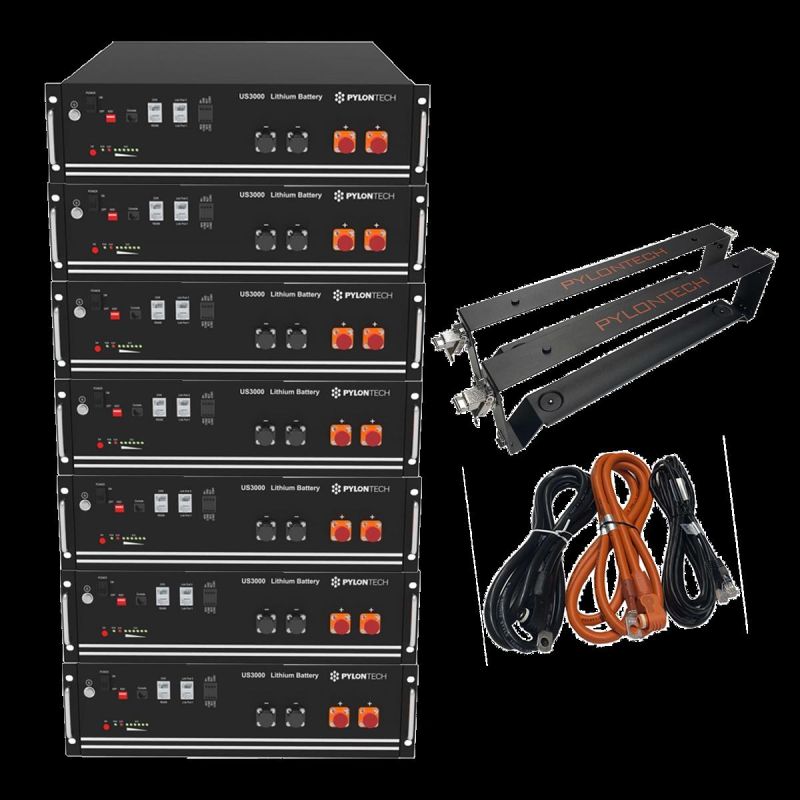Pylontech 9,6 kWh Solarspeicher Lithium LiFePO4 inkl. Kabel und BMS und ...