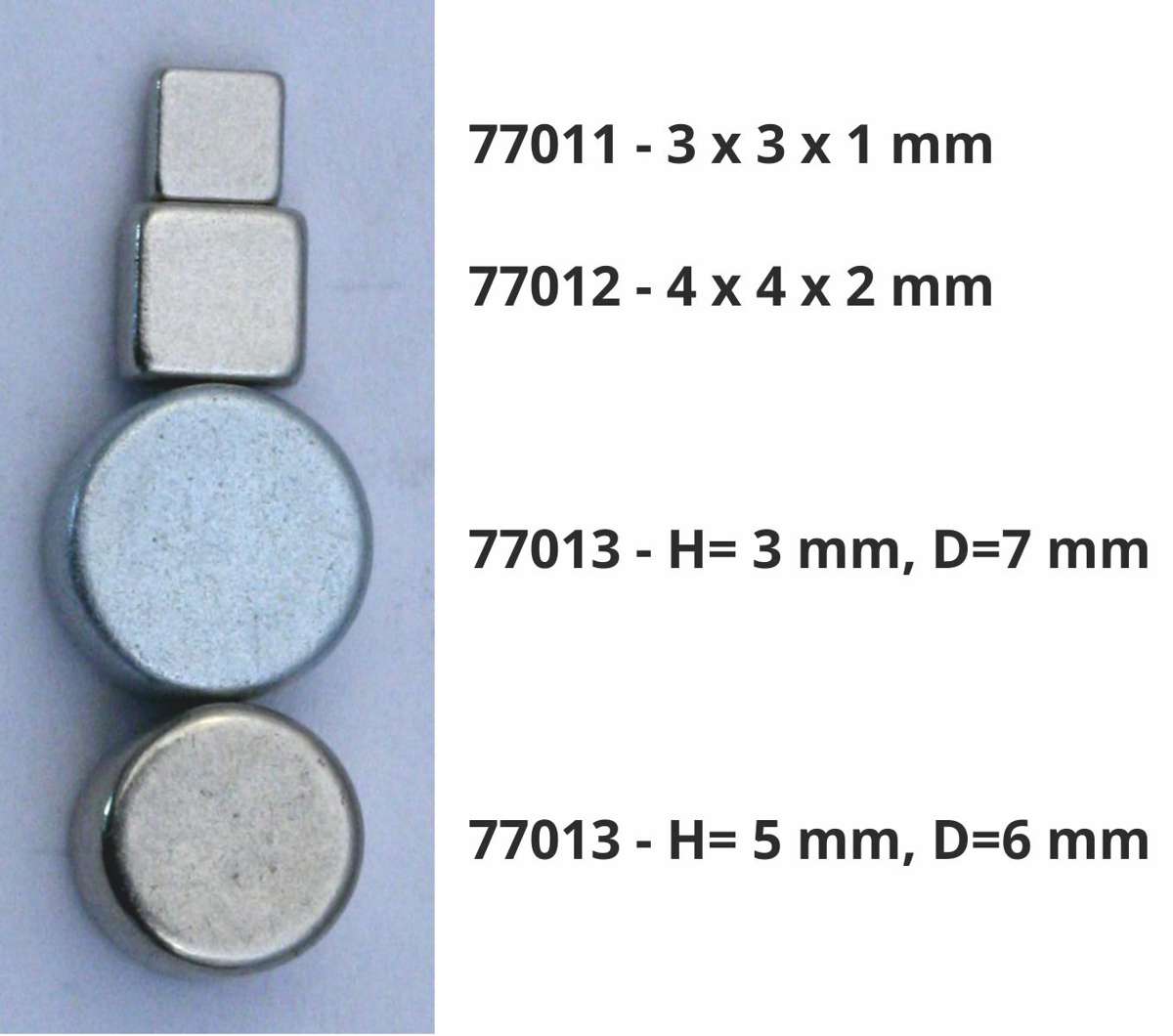 Muldental 77012 - Neo-Delta-Magnet (NdFeB) 4 x 4 x 2 mm