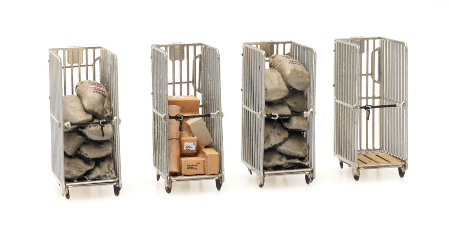 Artitec 387.446 - Post Rollcontainer, 4 Stück
