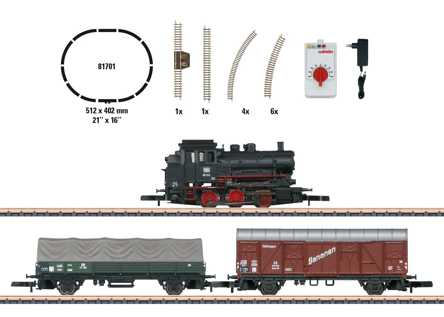 Märklin 81875 - Analoges Startset mit BR 285 und Güterzug, RheinCargo ...