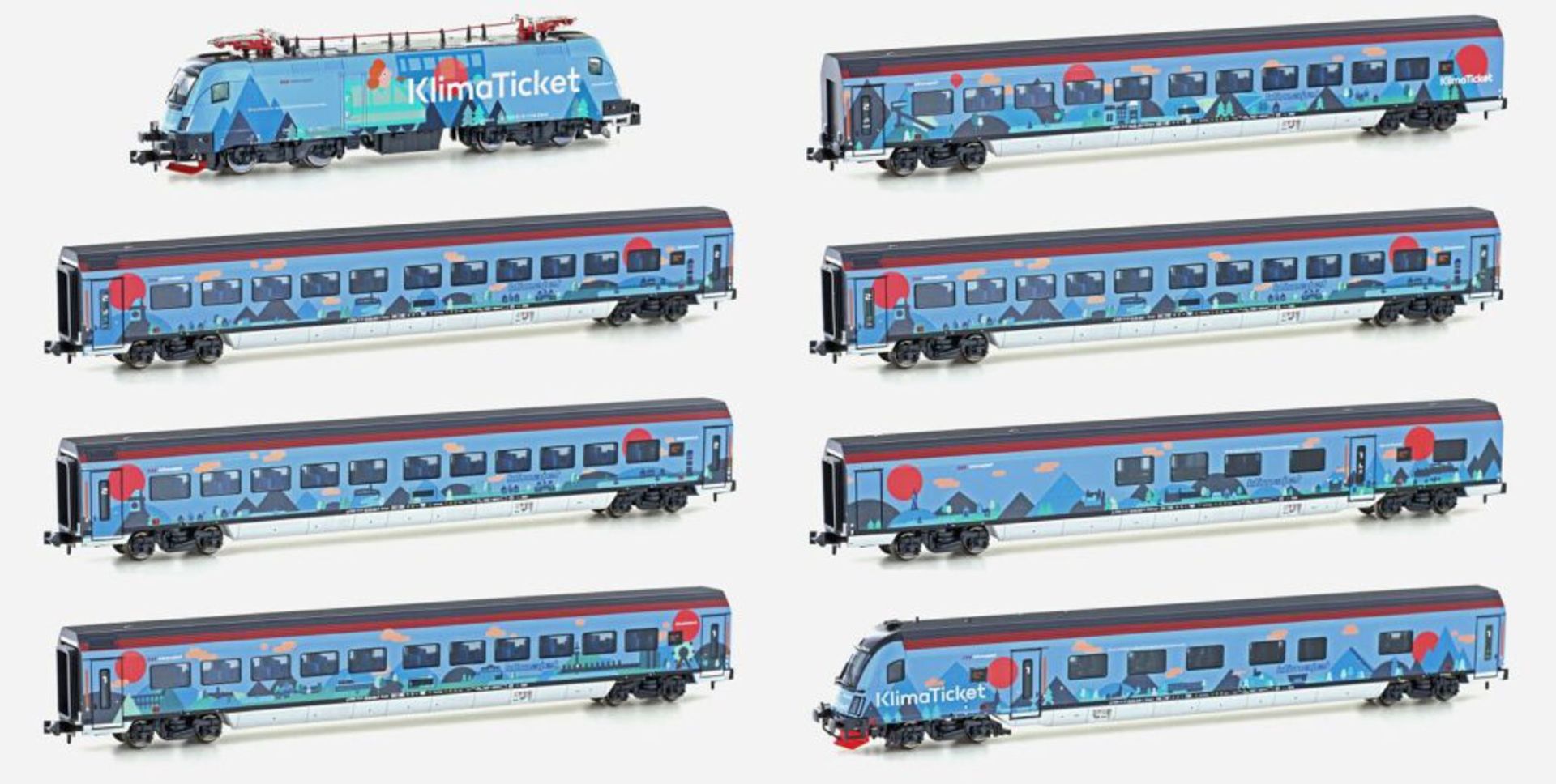 Hobbytrain H25226 - 8er Set Personenzug mit Rh 1116 'Railjet ...