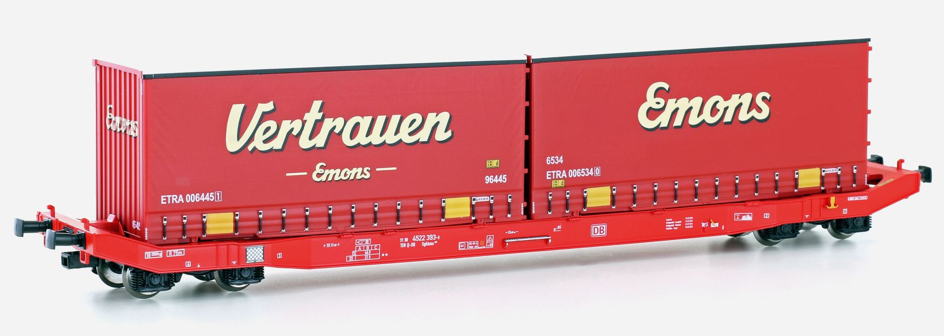 Mehano 28410 - Containerwagen Sgkkms 698 Emons DB-Cargo, Ep.VI