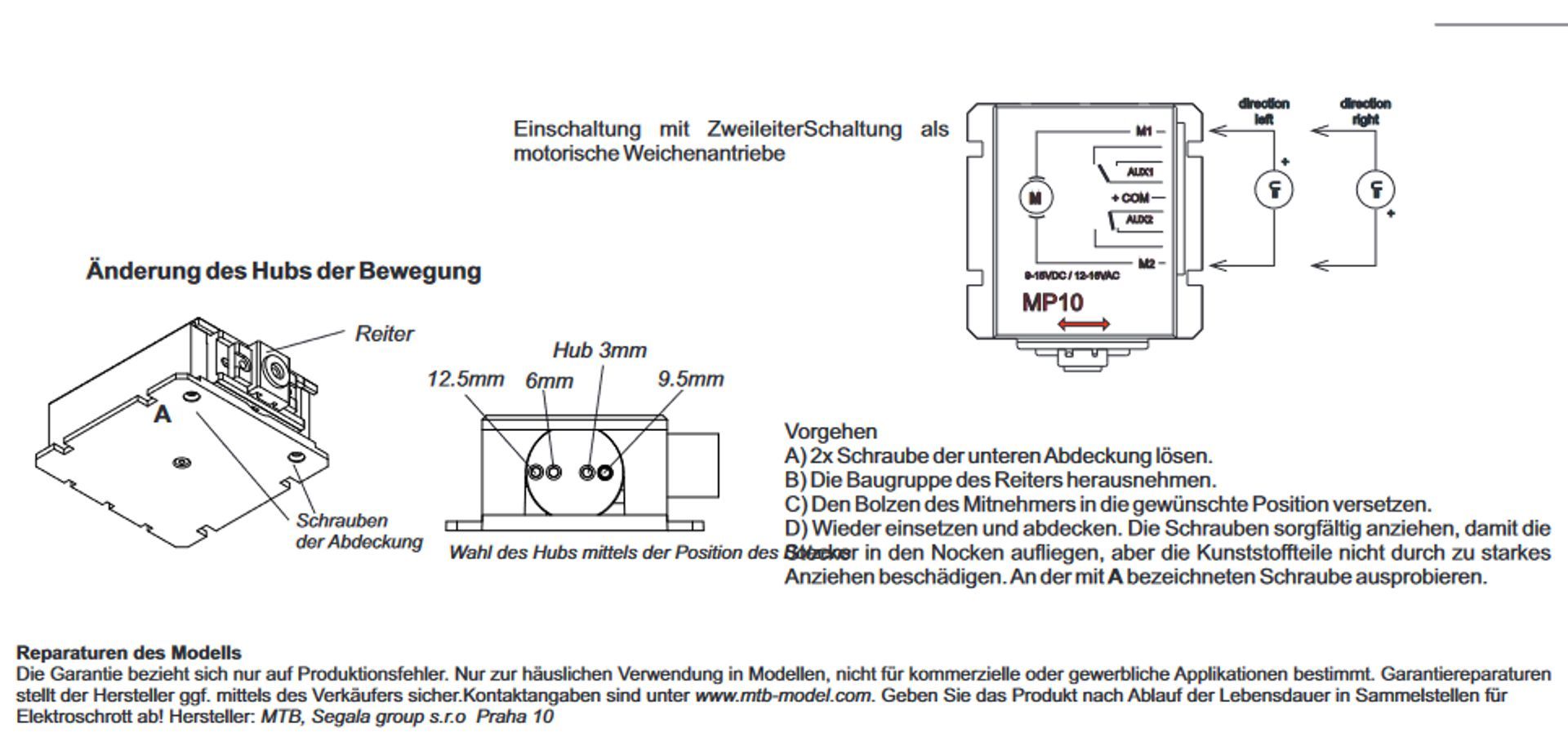 mtb MP10 - Unterflurantrieb