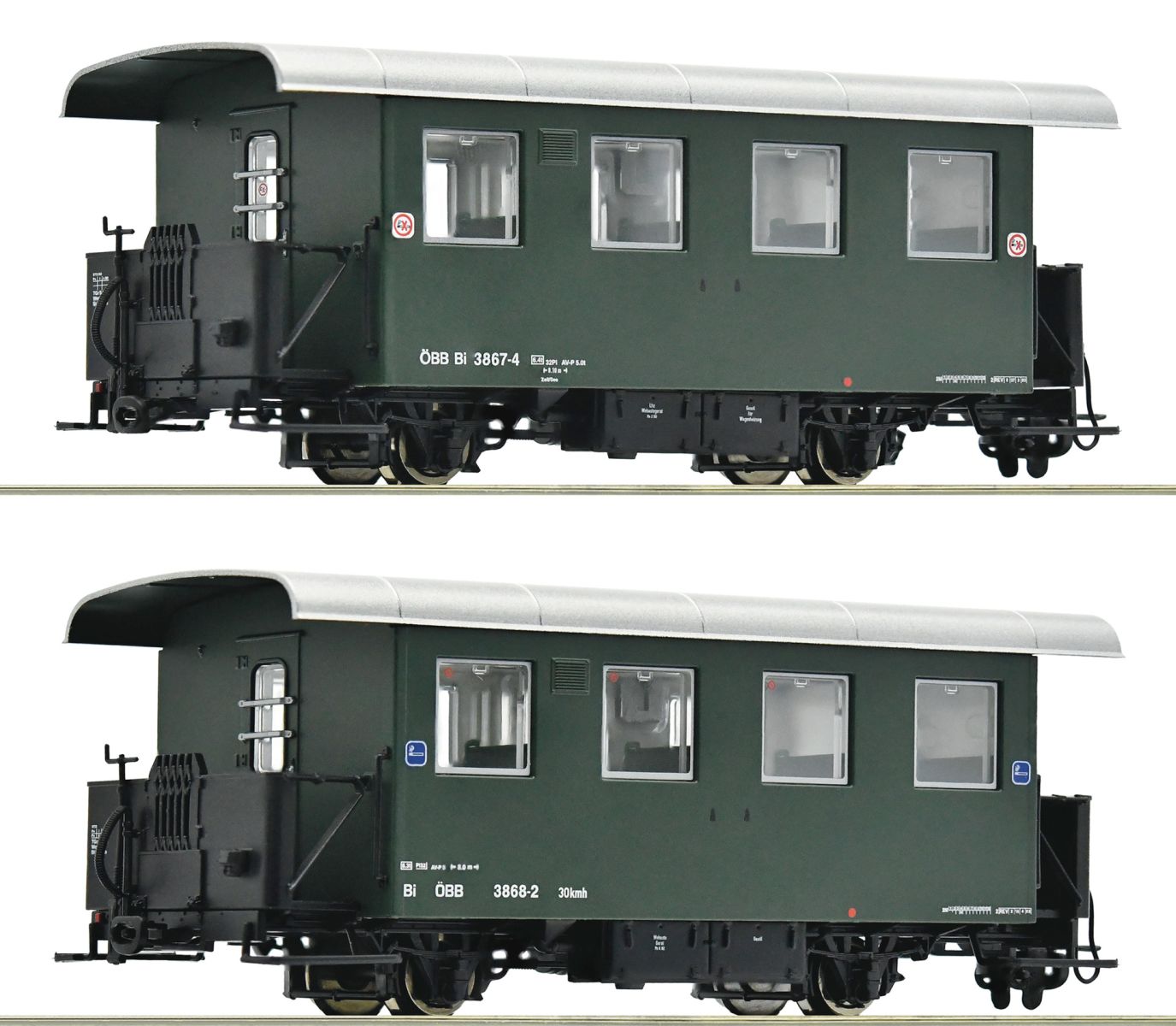 Roco 6240009 - 2er Set Personenwagen, Spantenwagen, ÖBB, Ep.IV