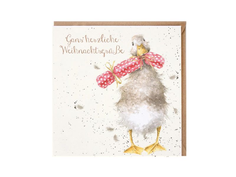 Wrendale Doppelkarte Weihnachten mit Umschlag, Gans herzliche ... Wrendale Doppelkarte Weihnachten mit Umschlag, Gans herzliche ...