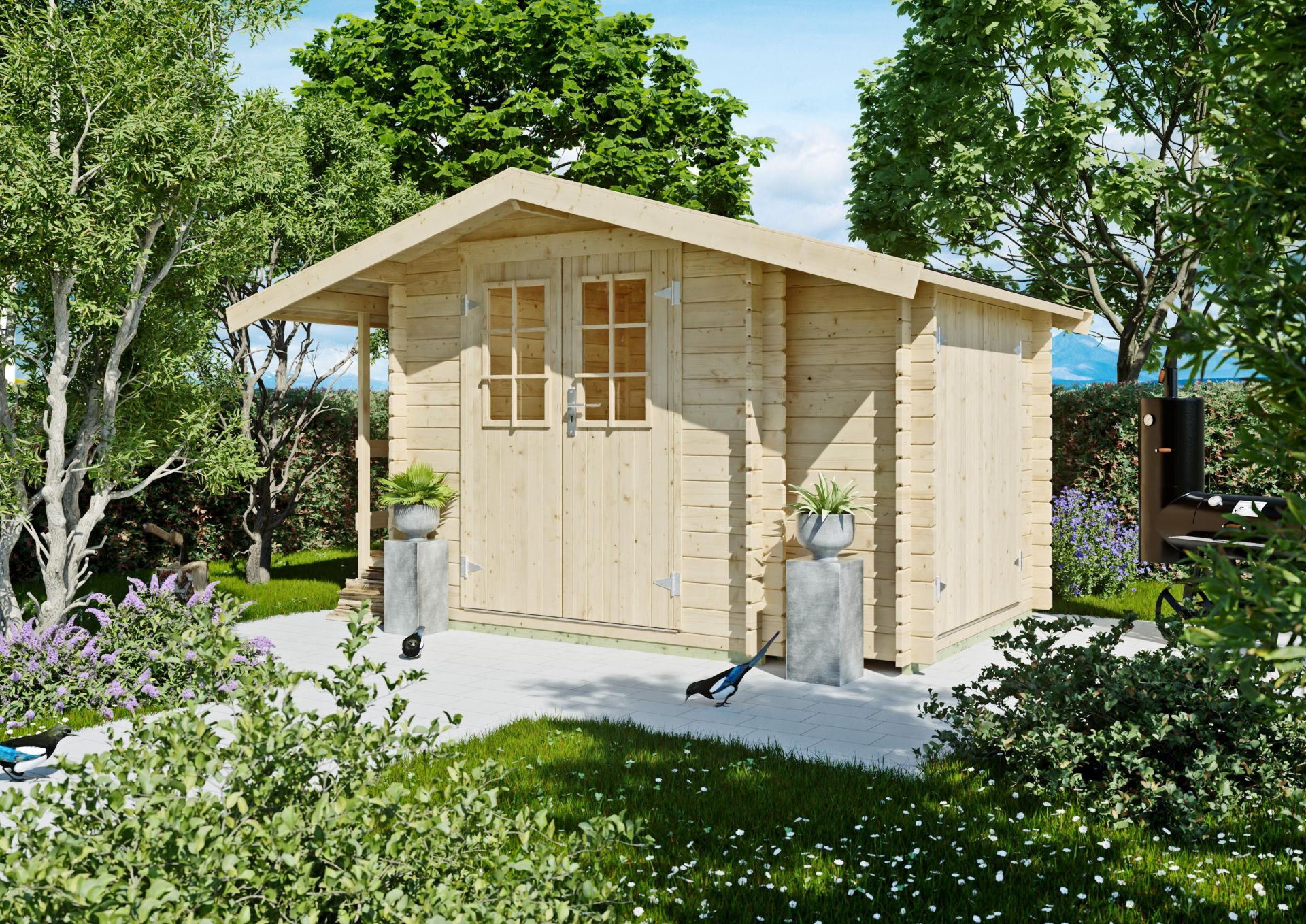 Gartenhaus kaufen als Bausatz direkt vom Hersteller Finnia Gartenwelt
