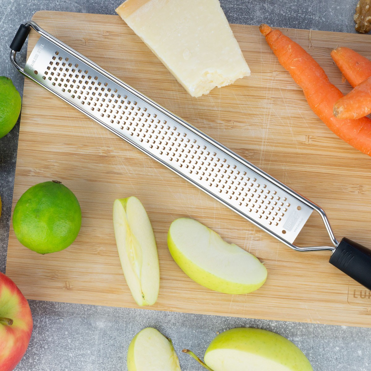 LURCH Reibe für feine Raspel – Gemüse, Obst, Zitronenabrieb & Zimt ...