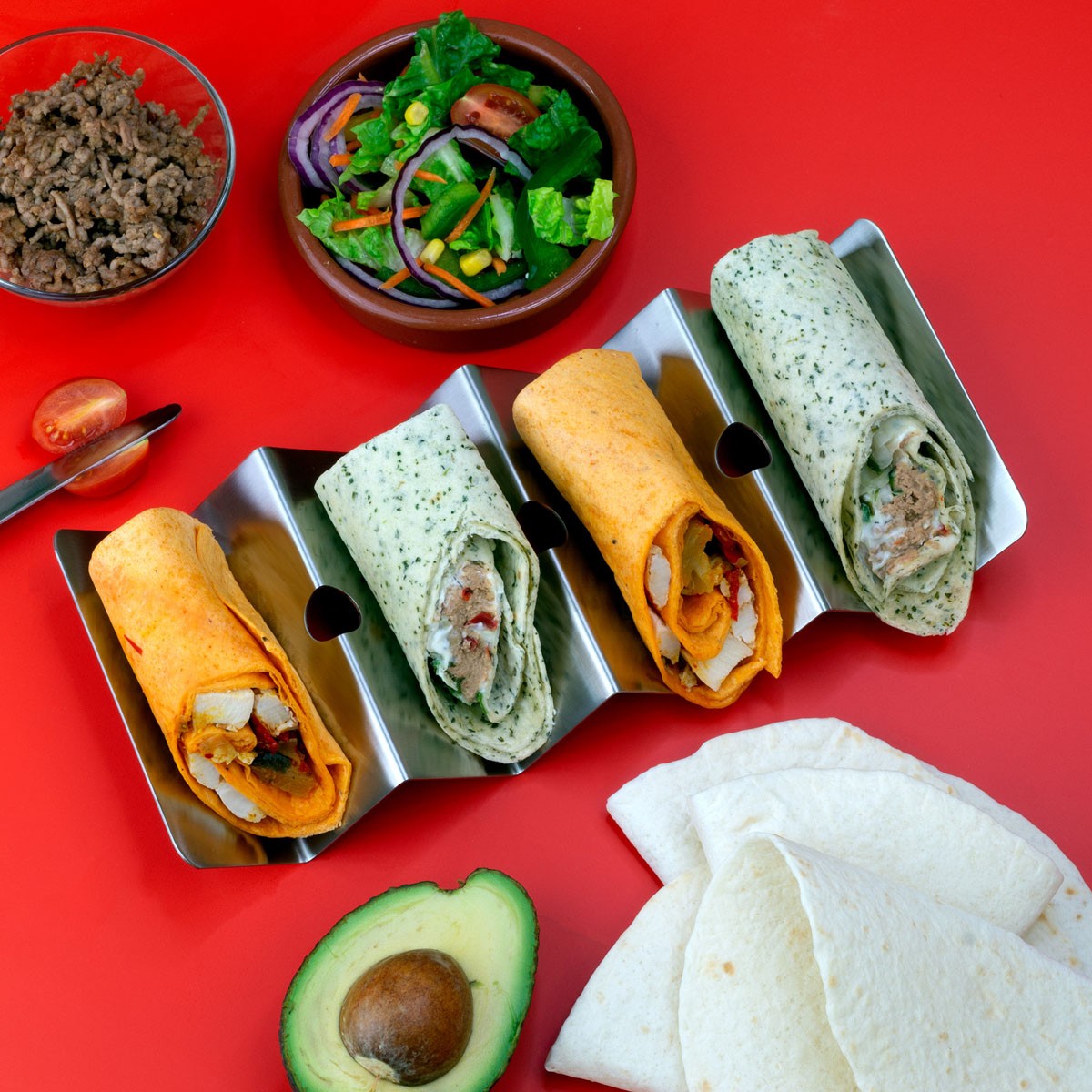 LURCH Snackhalter Edelstahl für Tacos, Hotdogs, Eistüten und mehr ...