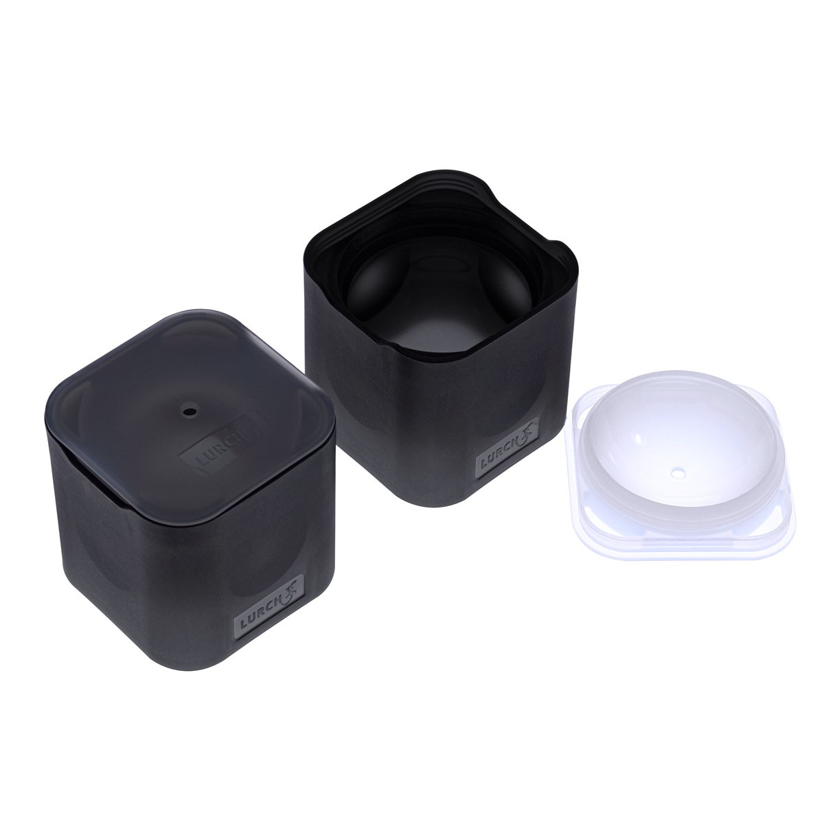 LURCH ICE FORMER Ball Ø6cm 2erSet schwarz Eiswürfelform mit Deckel ...