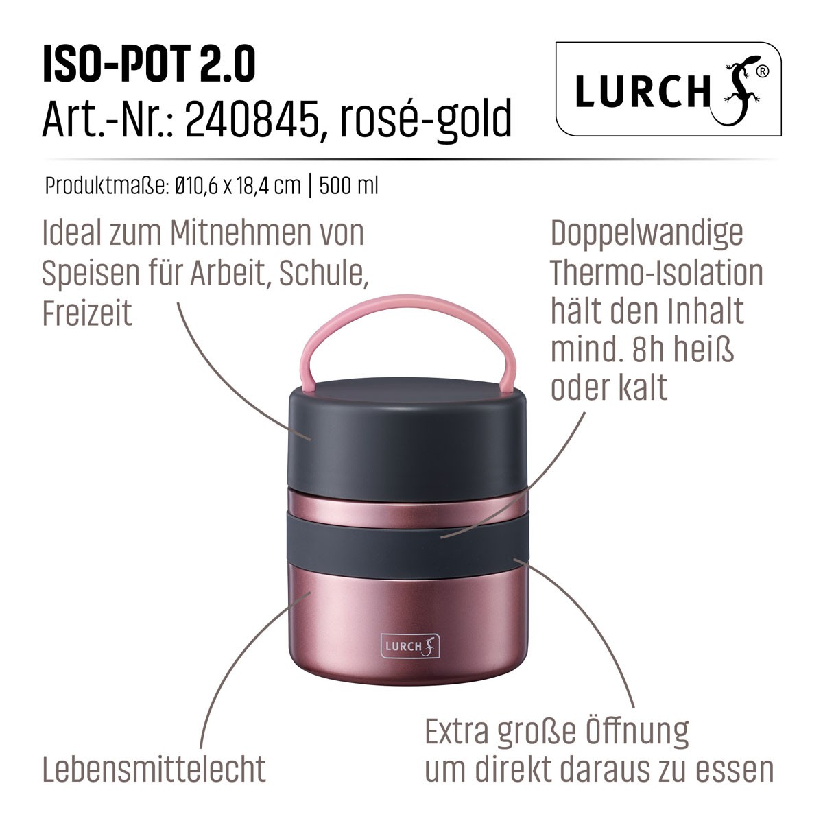 Iso-Pot 2.0 EDS 500ml | Rose Gold | 00240845