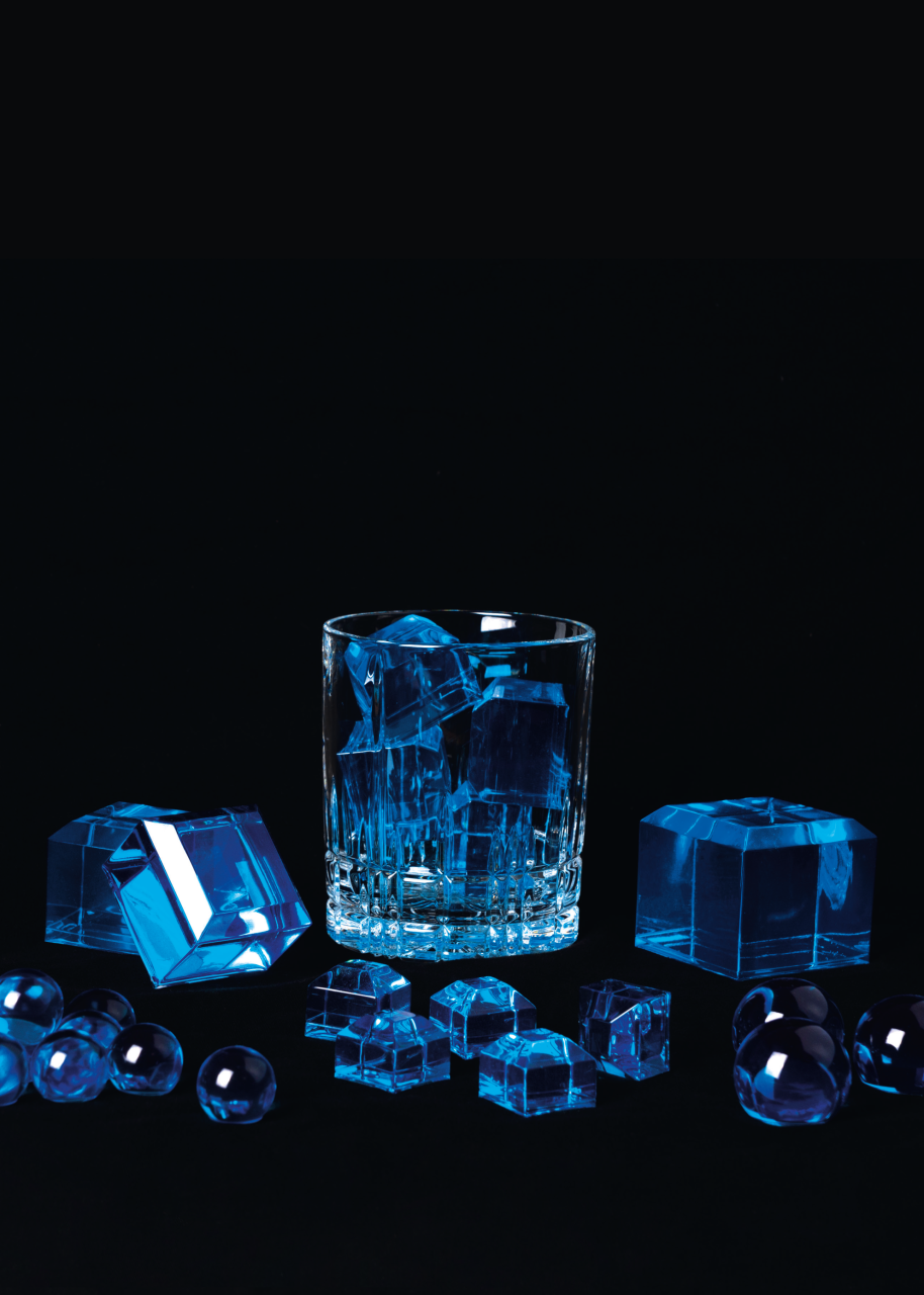 LURCH Ice Former Arctic Kugeln Ø 3cm blau mit transparentem Deckel ...