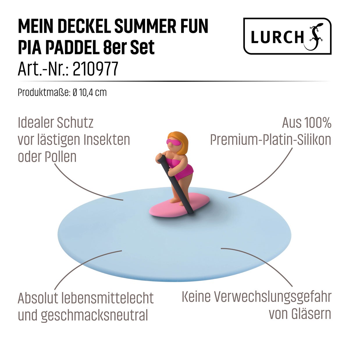 LURCH Mein Deckel Summer Fun Pia Paddel | 00210877