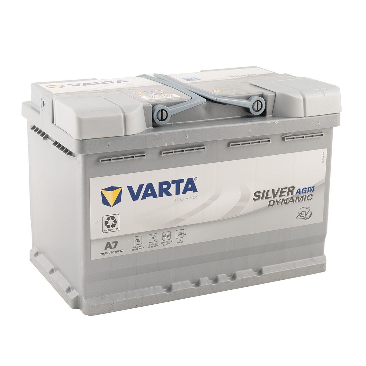 VARTA A7 Silver Dynamic AGM 12V 70Ah 760A Autobatterie Start-Stop 570 ...
