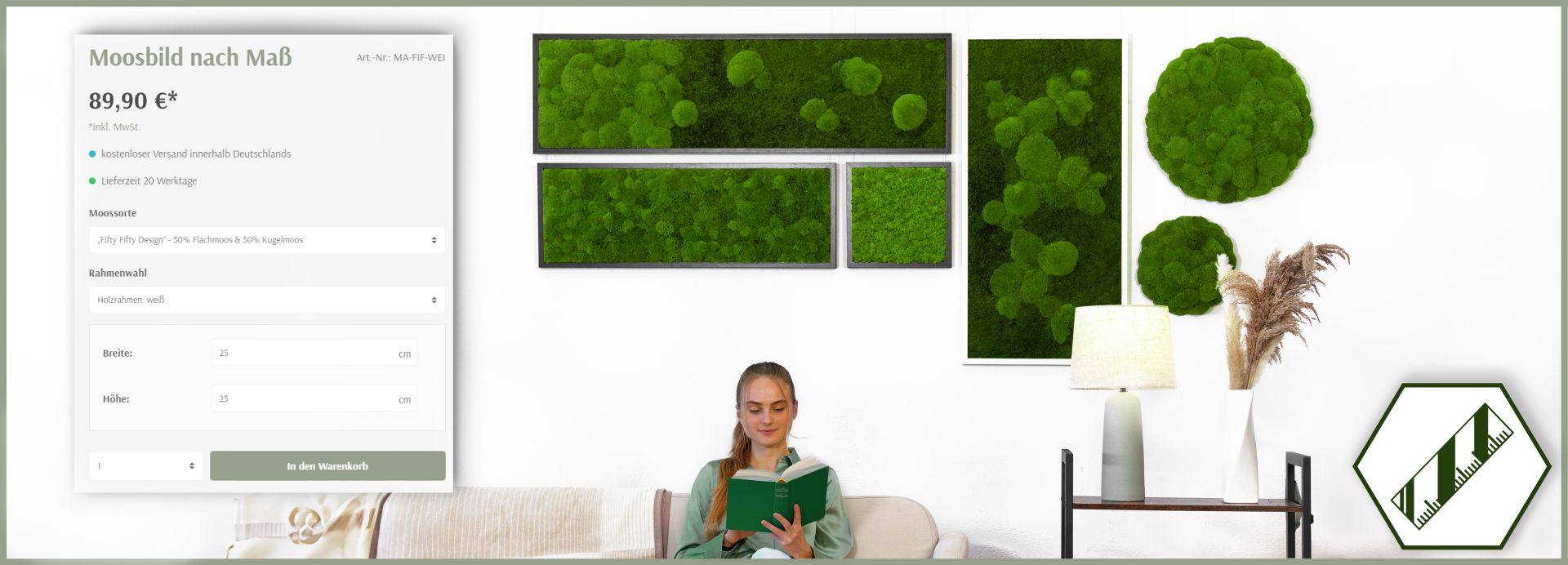 Moos Design Shop | Natürliche Moosbilder & Mooswände