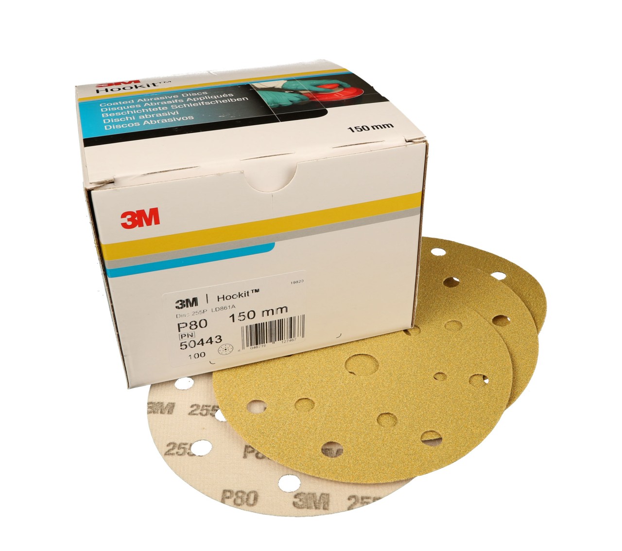 3M™ Hookit™ Gold Premium 255P+, 150 mm