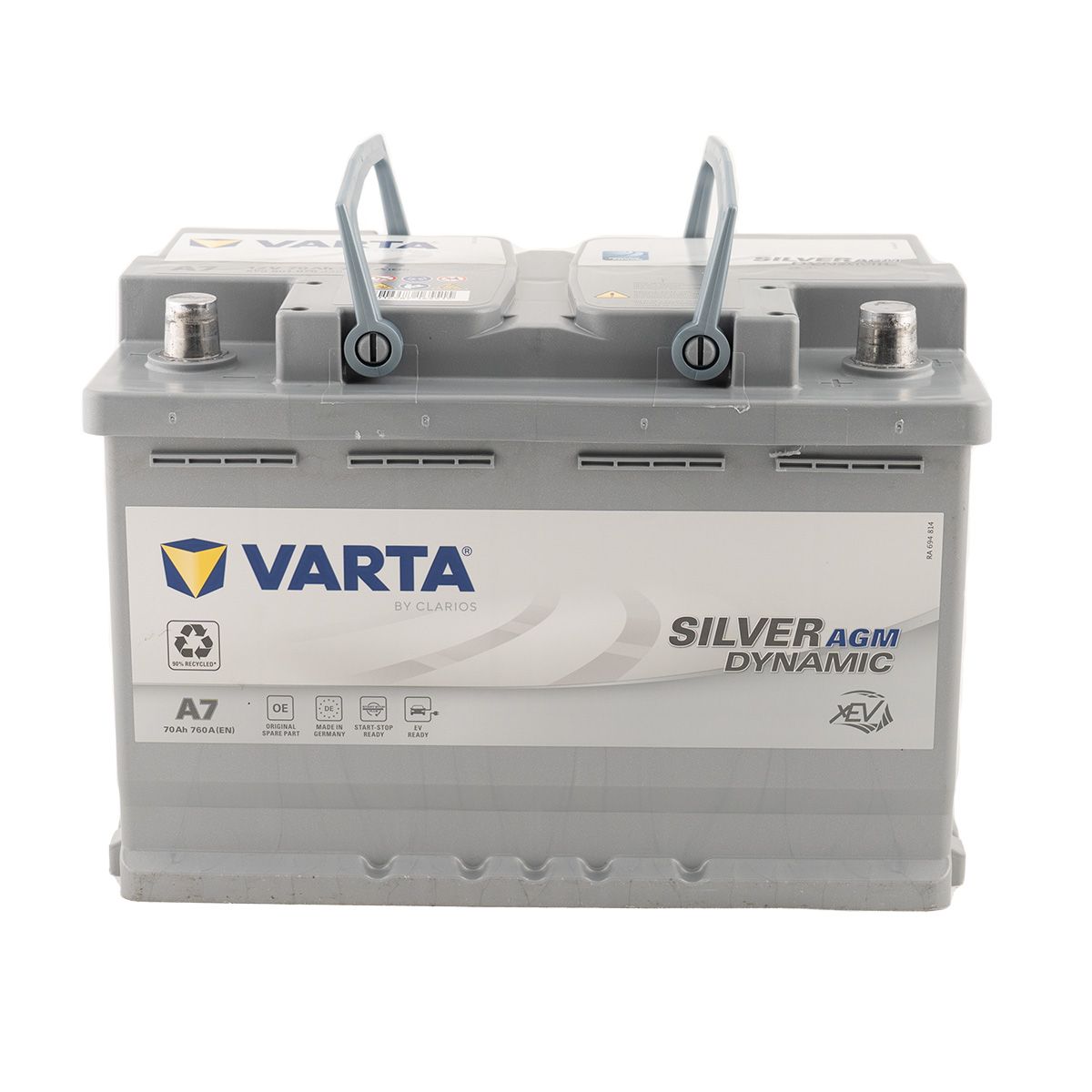 VARTA A7 Silver Dynamic AGM 12V 70Ah 760A Autobatterie Start-Stop 570 901 076 | Online Batterien