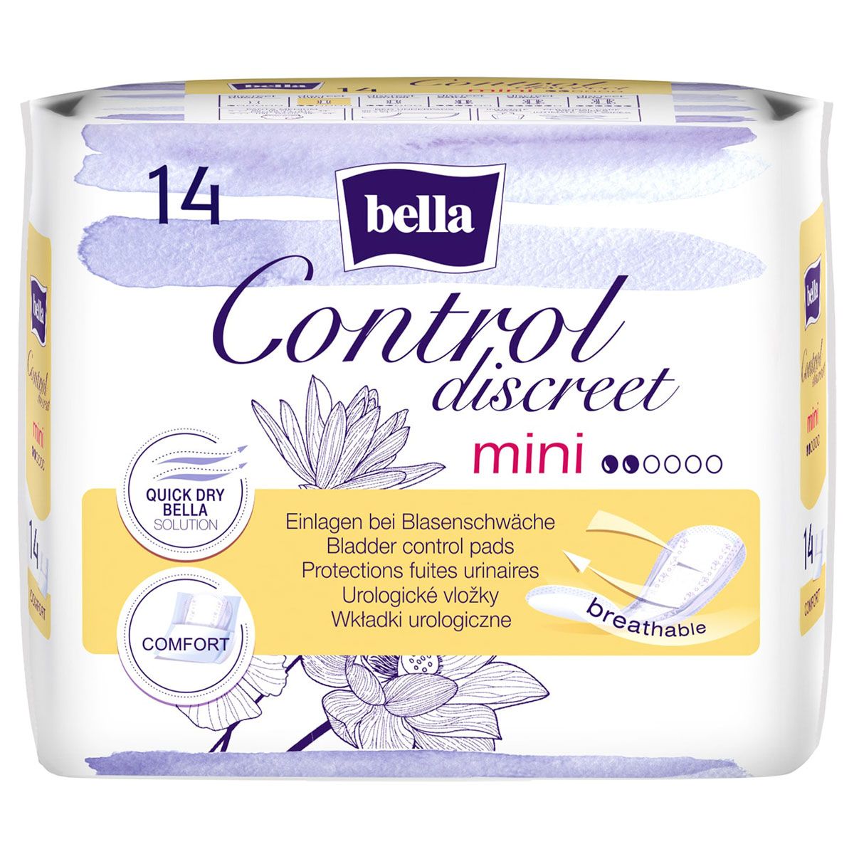 Bella Control Discreet - MINI - Hygieneeinlagen - 6x14 Stück Pack