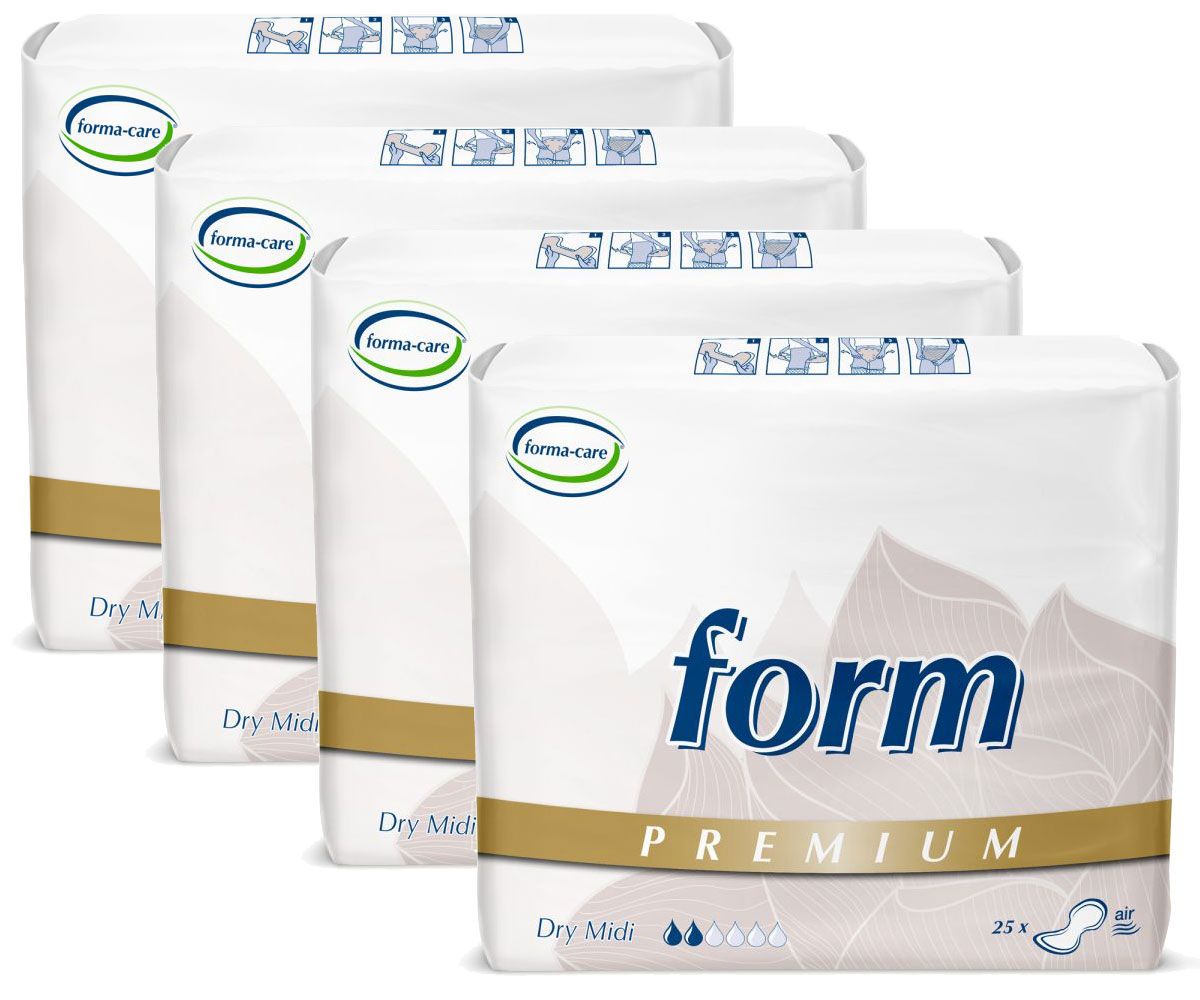 Forma Care Form - PREMIUM Dry Midi - Inkontinenzvorlagen - 100 Stück