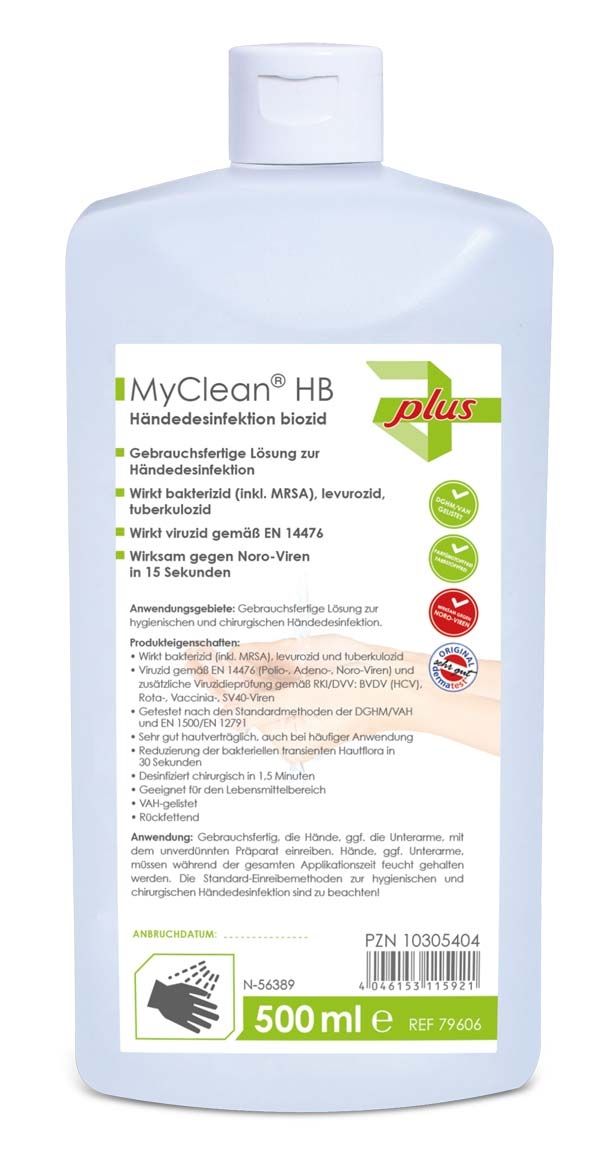 MyClean® Haut & Hände Desinfektion 500ml Flasche