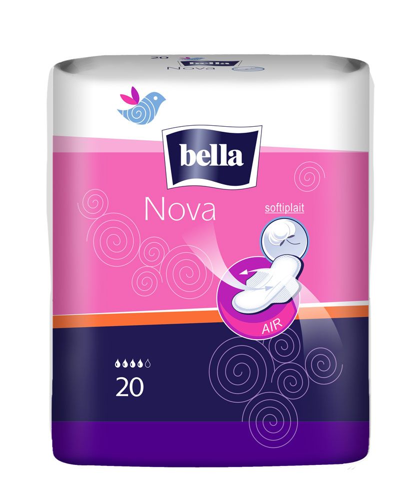 Bella Maxi - klassische Damenbinden - NOVA mit Flügeln - 20 St. Pack