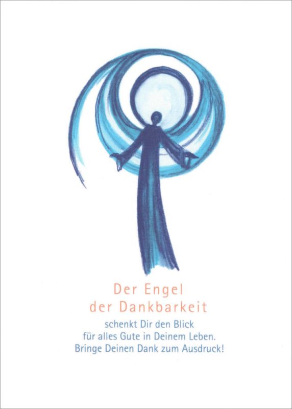Postkarte Besinnliches "Der Engel der Dankbarkeit"